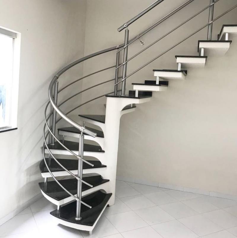 Corrimão duplo de inox